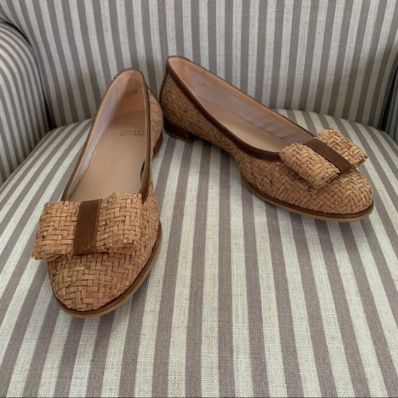Stuart Weitzman | Shoes | Rare Stuart Weitzman Cork Candy Bow Flats Sz ...